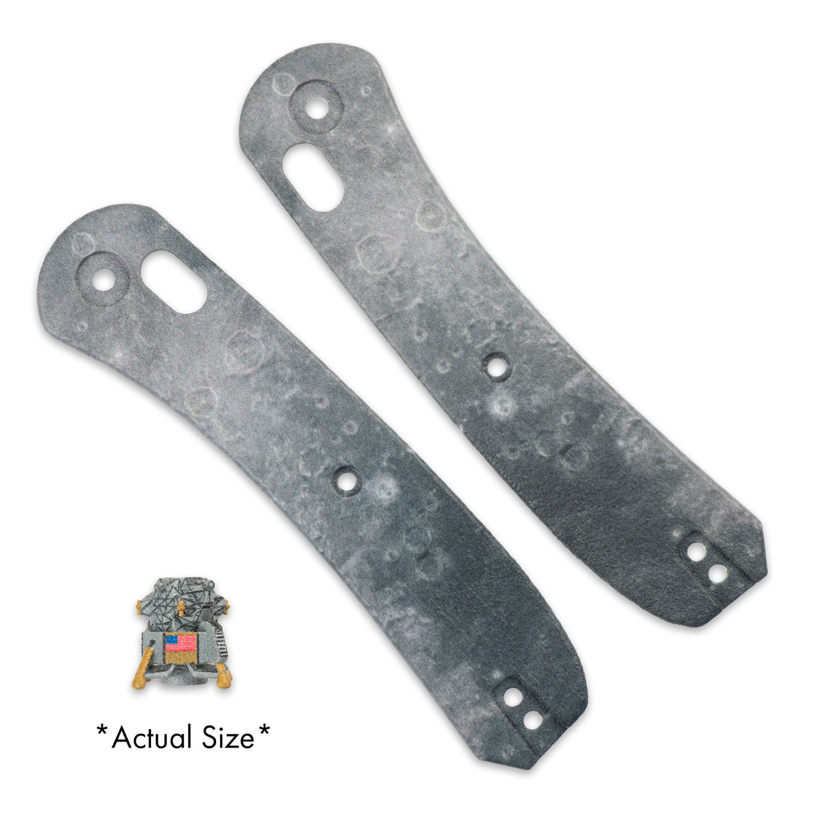 Lander 2 Knife Scales - 3D Lunar Moon Surface - Tranquility Base