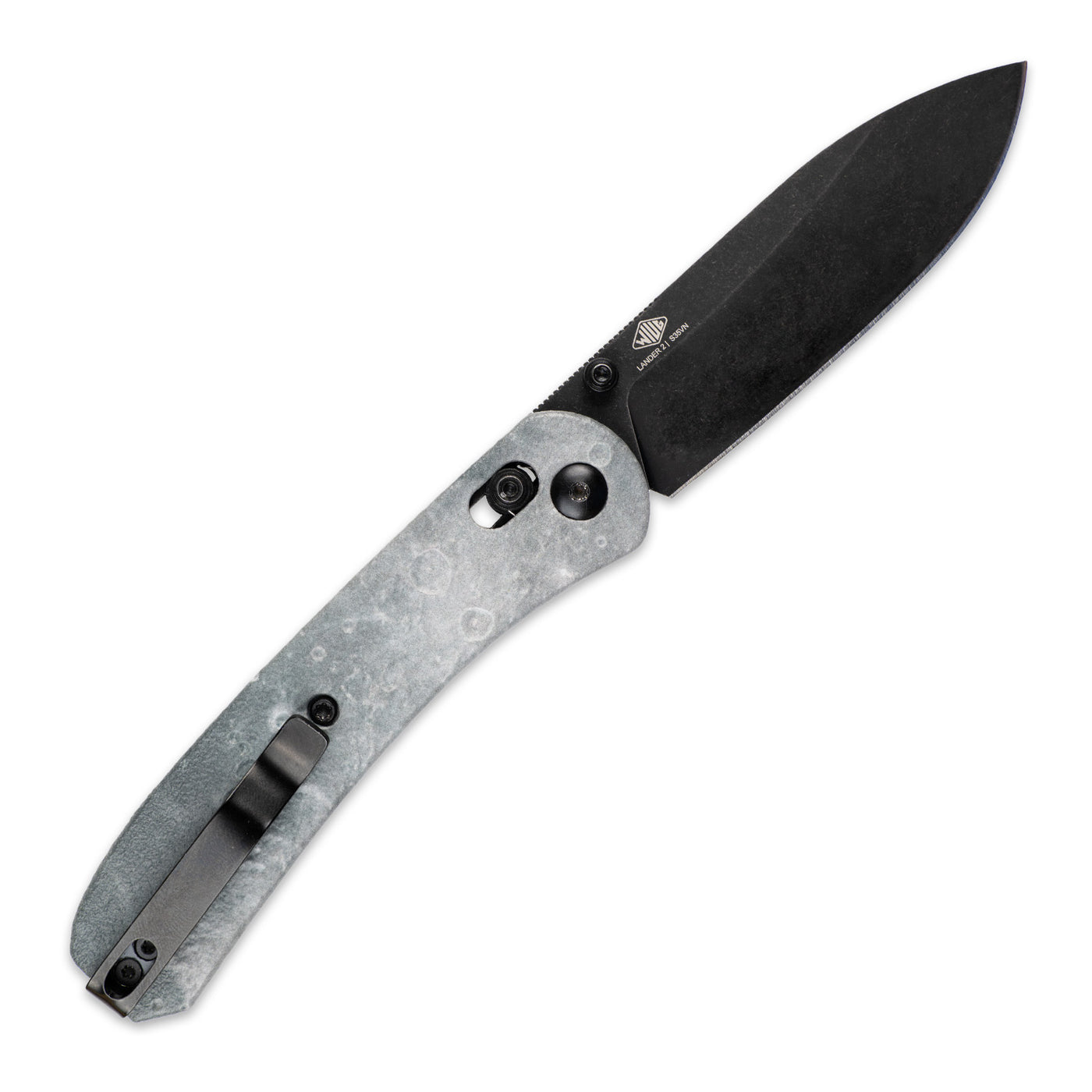 Lander 2 Knife Scales - 3D Lunar Moon Surface - Tranquility Base