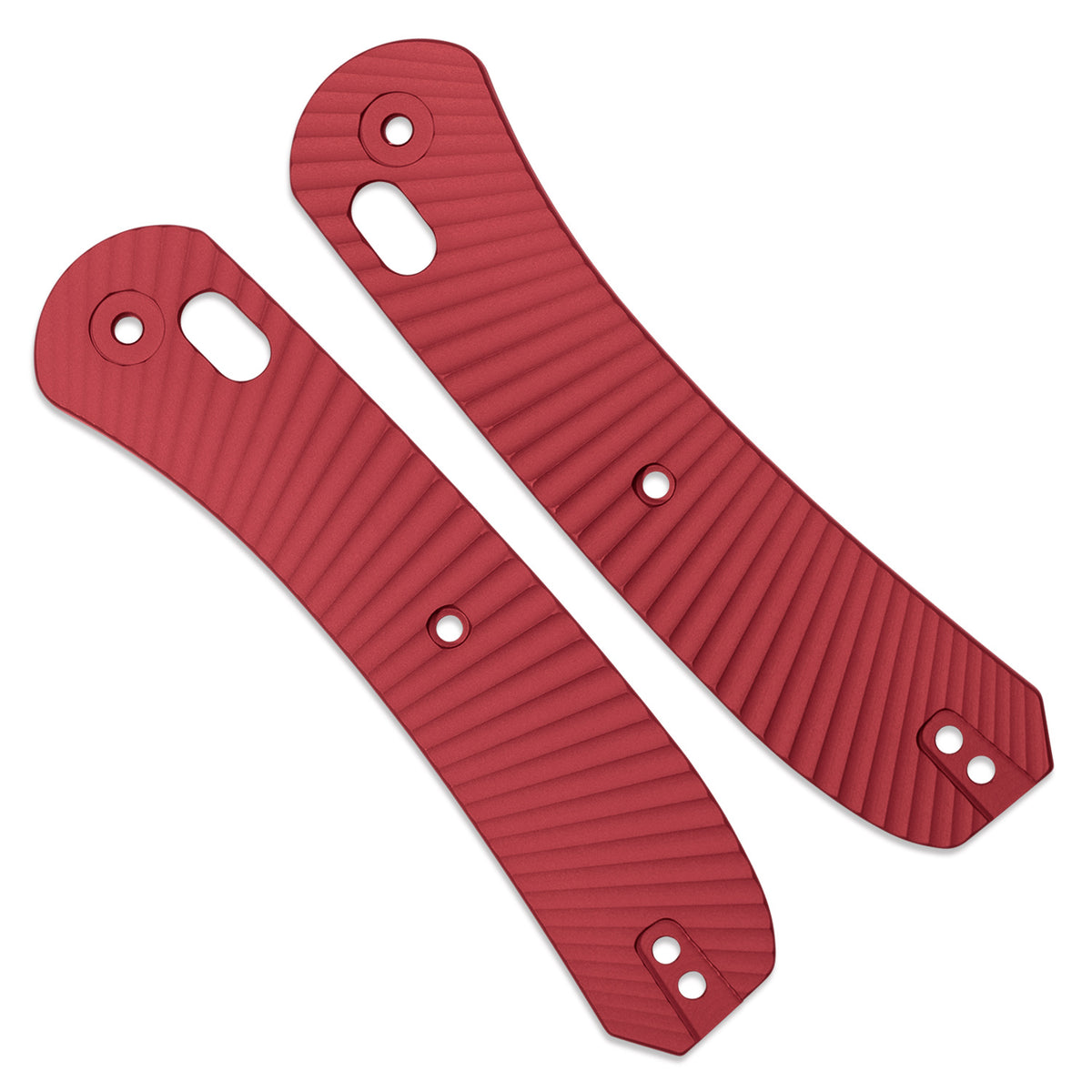Lander 2 Knife Scales - Aluminum Solar Flare - Red