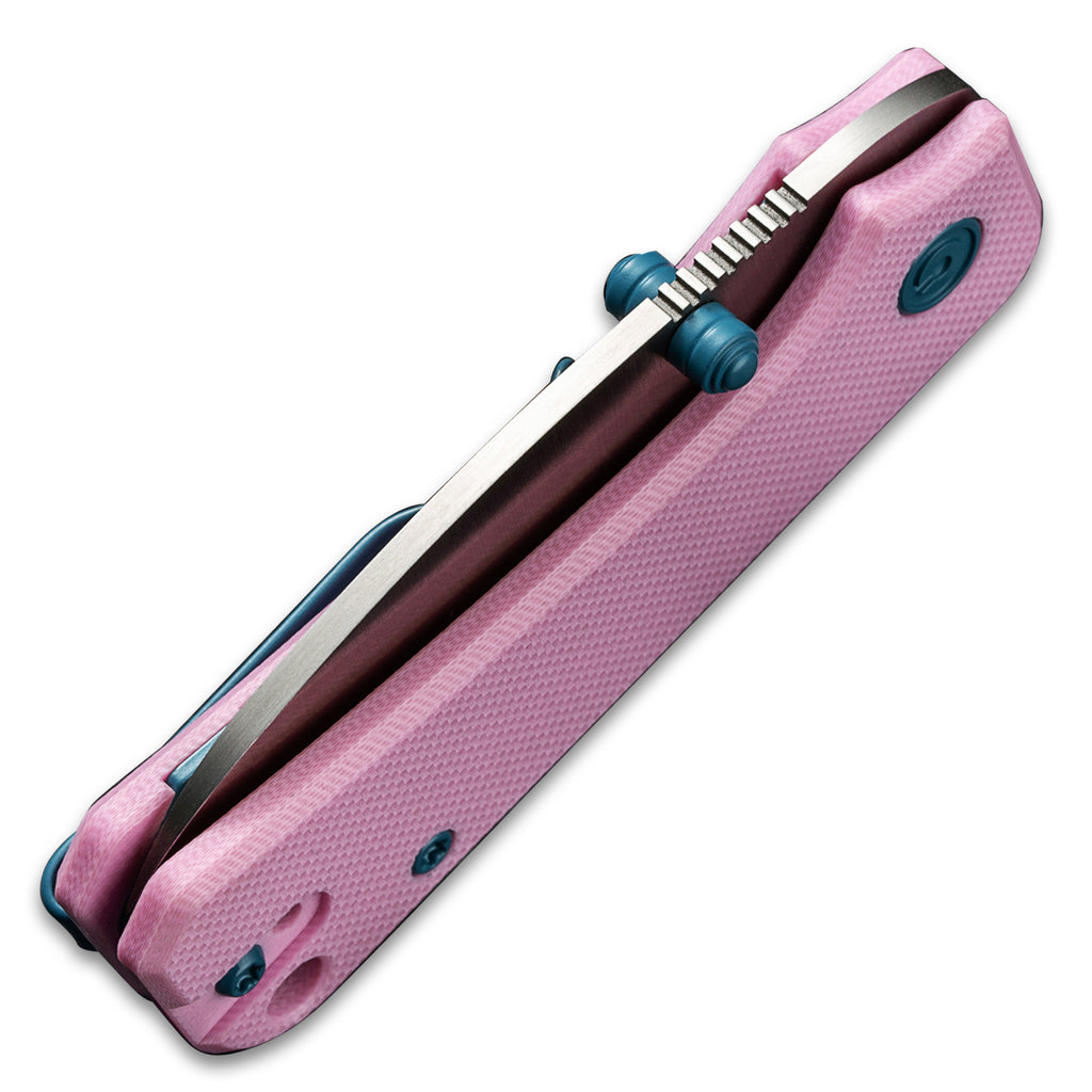 Baby Banter Pocket Knife - Powder Pink G10 - Satin Nitro V – Knafs