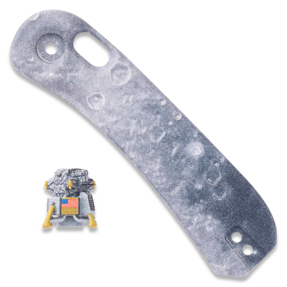 Lander 3 Knife Scales- 3D Lunar Moon Surface - Tranquility Base