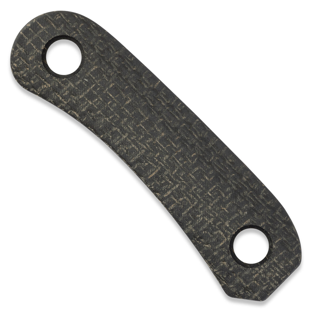 Lander 4 Knife Scales - Black Burlap Micarta