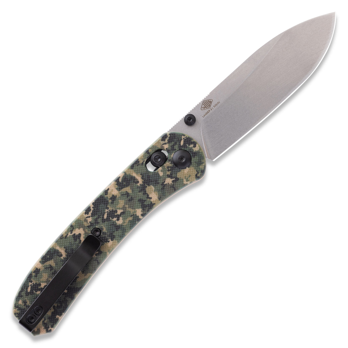 Lander 2 Pocket Knife - Digital Camo - Sublimated G10 Scales