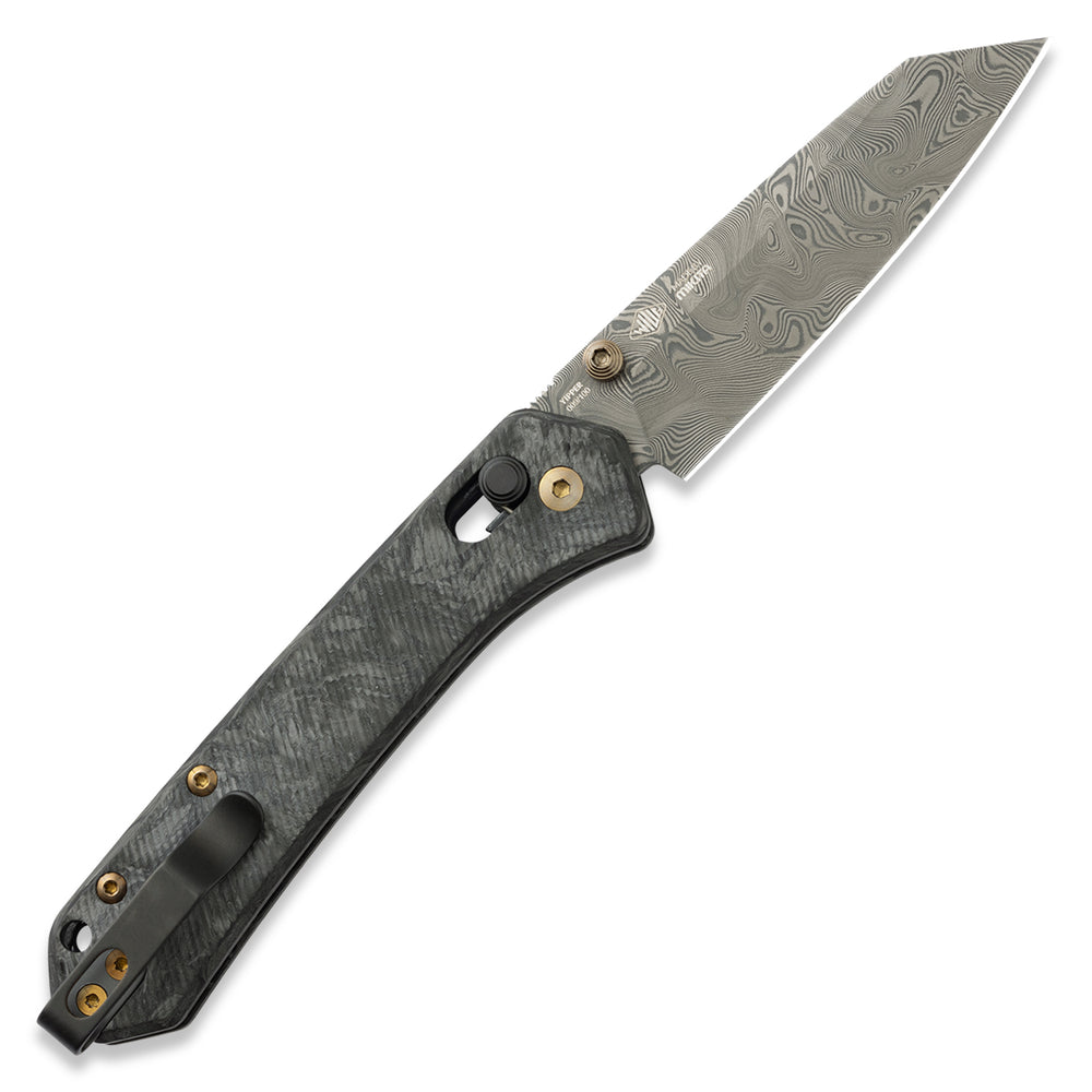 Yipper Pocket Knife - Fancy Boi - Carbon Fiber - Damasteel - Limited E
