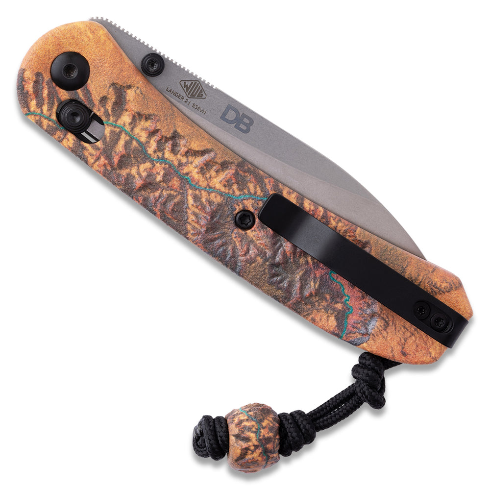 Lander 2 Pocket Knife - Dan Becker Exclusive - Grand Canyon Scales
