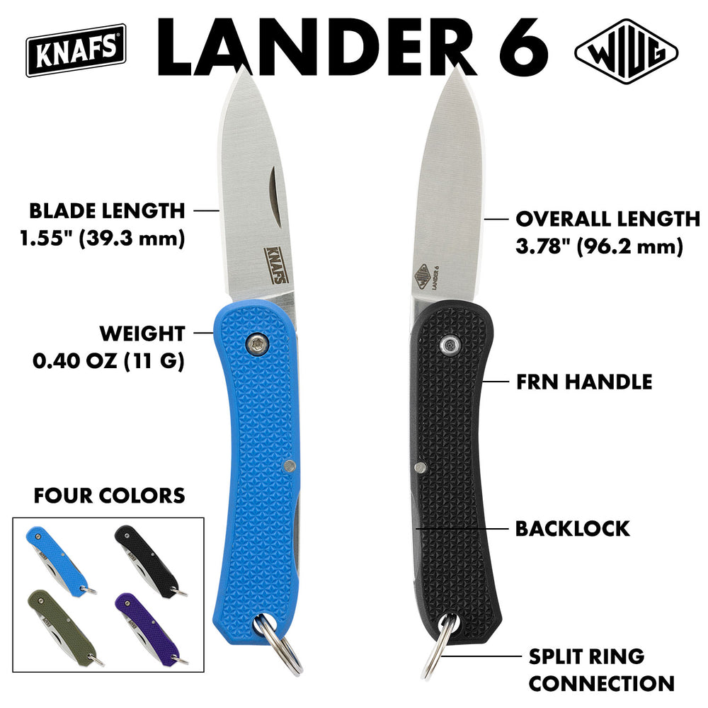 Lander 6 - Mini Keychain Knife - Purple