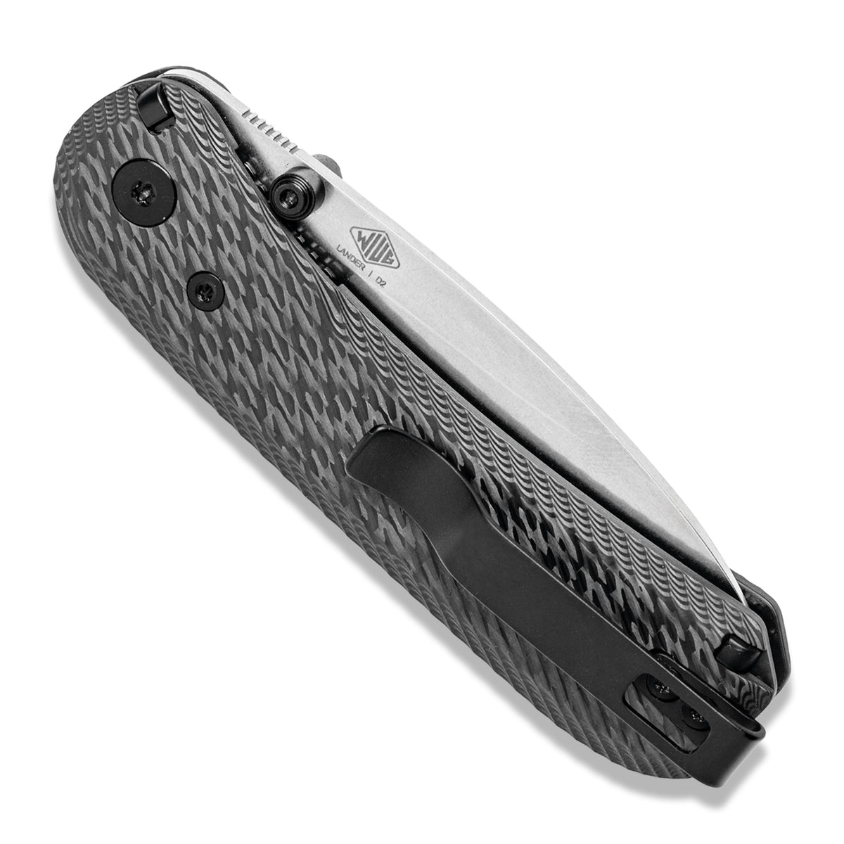 Lander 1 Knife Scales - Bias Carbon Fiber